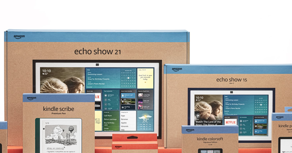 Amazon boxes devices with more recyclate, less ink, and tactile QR ...