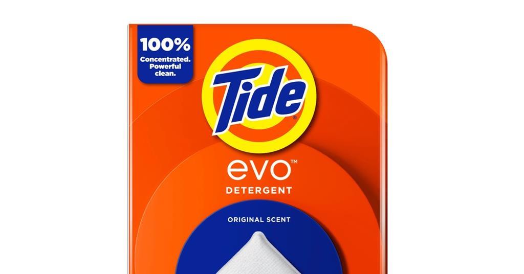 Tide's laundry fibre tile distributed in recyclable paper pack ...