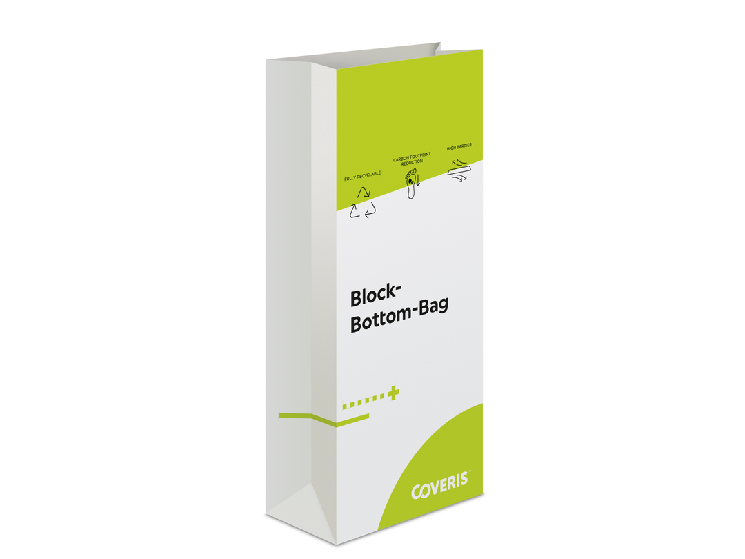 Coveris unveils certified recyclable paper block bottom bags ...