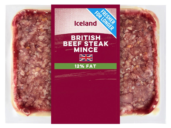 Vacuum-packed beef and pork mince from Iceland to reduce plastic waste ...