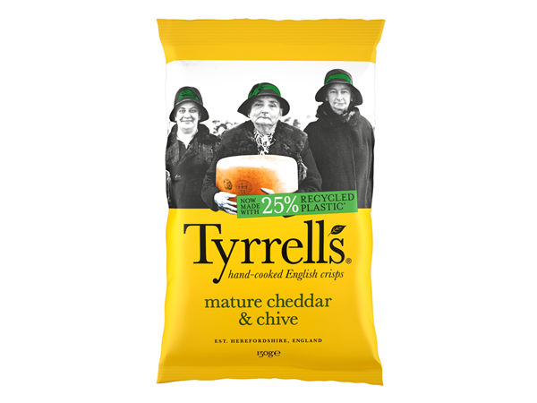 Tyrrells crisps introduces 25% recycled soft plastics in sharing bags ...