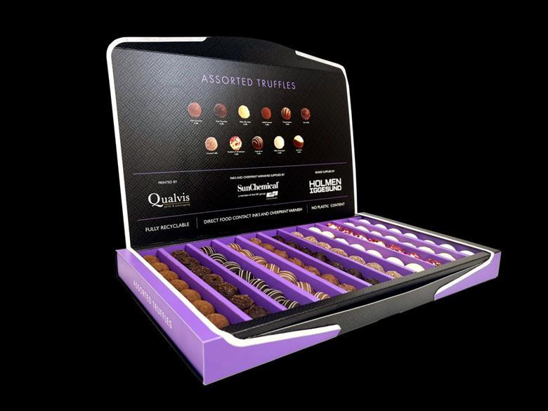 Food-contact, fibre-based truffle carton designed by Qualvis Packaging ...