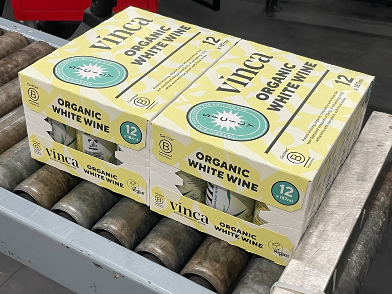 Canned alcohol from Kingsland Drinks packed in fully enclosed carton ...